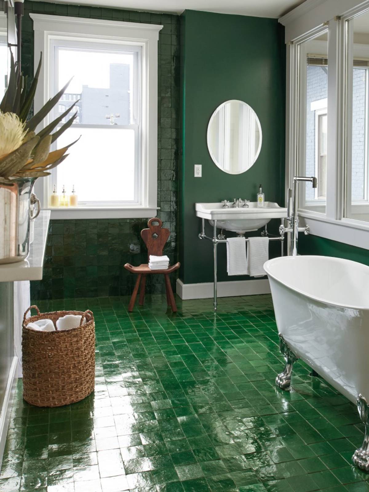 zellige tile | secret lagoon deep green 4" square | clé – clé tile