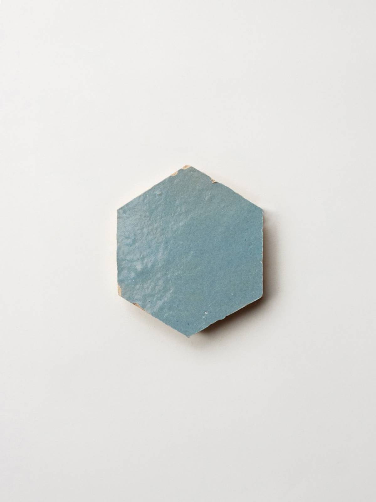 blue zellige tile | terracotta | pending storm hexagon | clé – clé tile