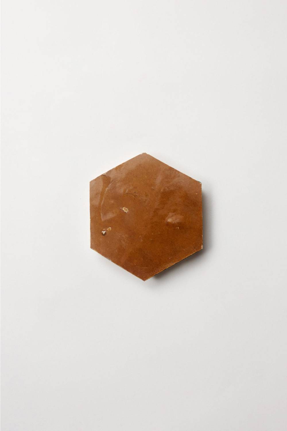 zellige tile | terracotta | golden henna brown hexagon | clé – clé tile