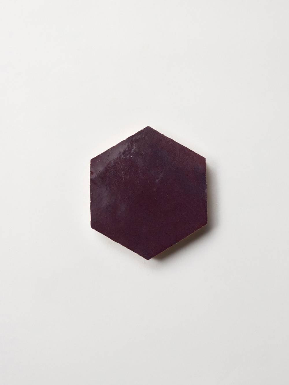 deep purple zellige tile | midnight port hexagon | clé – clé tile