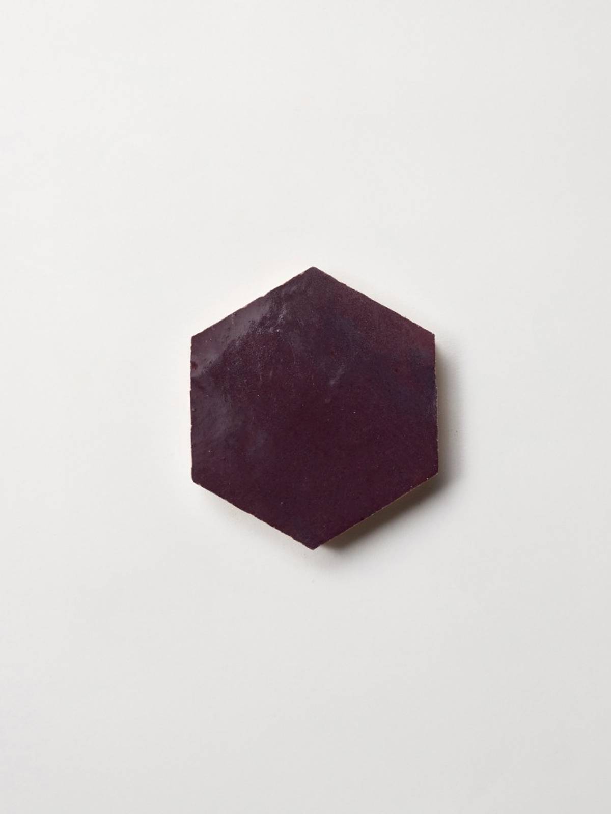 deep purple zellige tile | midnight port hexagon | clé – clé tile