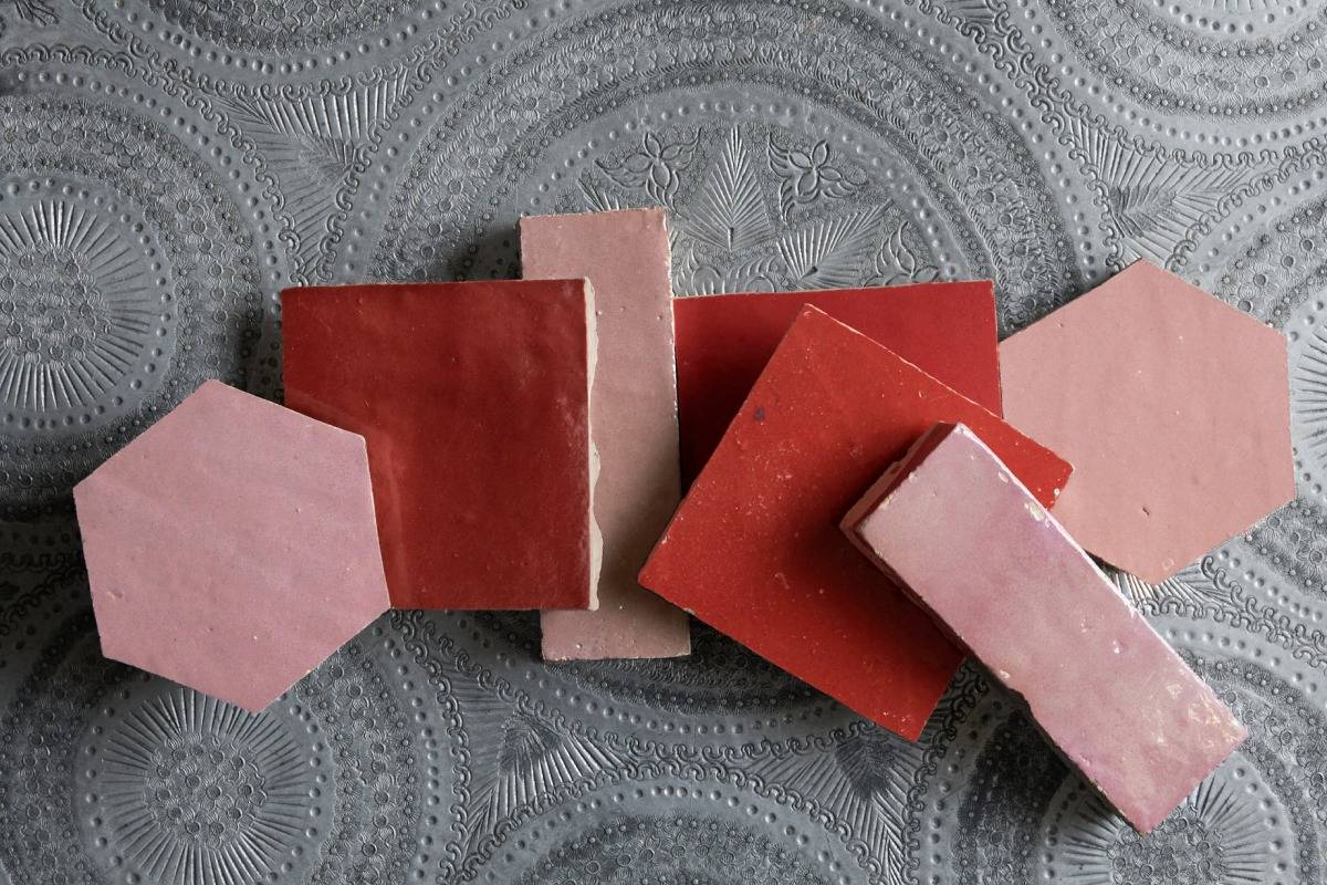 zellige tiles | moroccan | palace red 4" square | clé – clé tile