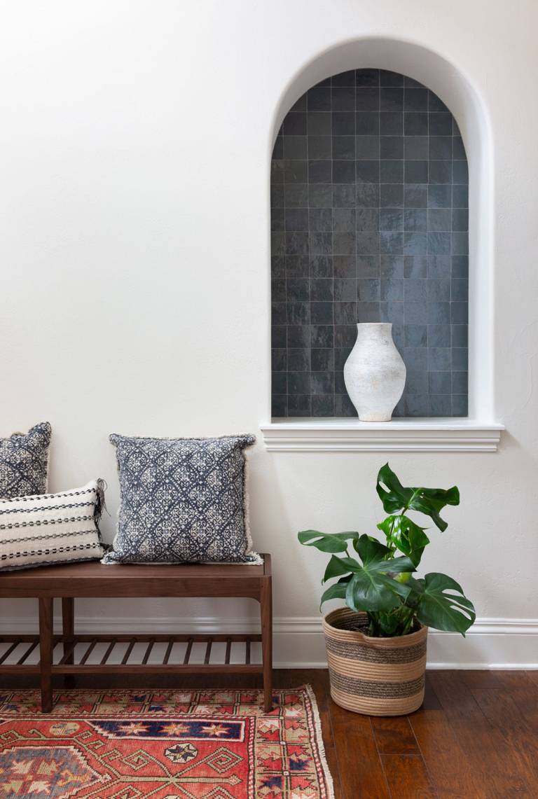 gray zellige tile | tempered steel 4" square | clé – clé tile